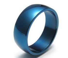 Blue Titanum Steel Ring on Luulla